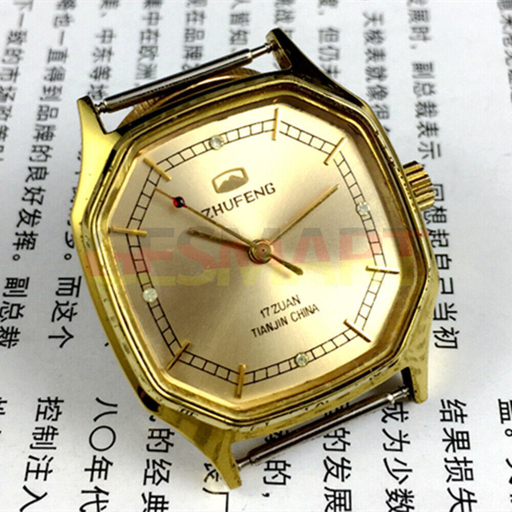 34mm Octagonal Case Golden Nail China Tianjin Zhufeng Manual Mechanica ...