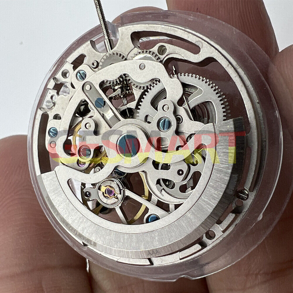 Seagull TY2809 Silver China Made Automatic Mechanical Skeleton Watch M ...
