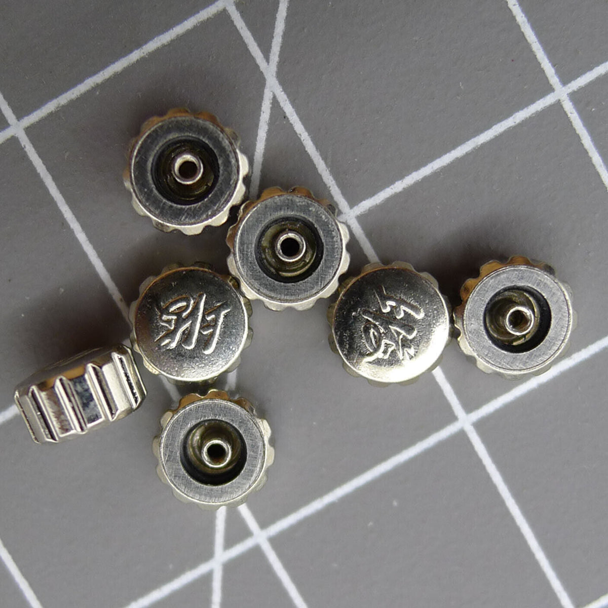 Flat Shape Watch Crown with Logo for Shanghai 7120 Movement - 3 PIECES ...