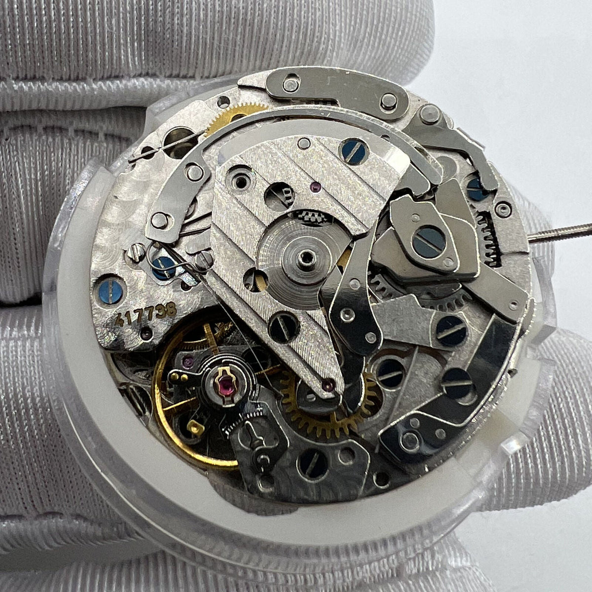 Shanghai 7750 Mechanical Movement Black Dial Without Rotor Oscillating ...