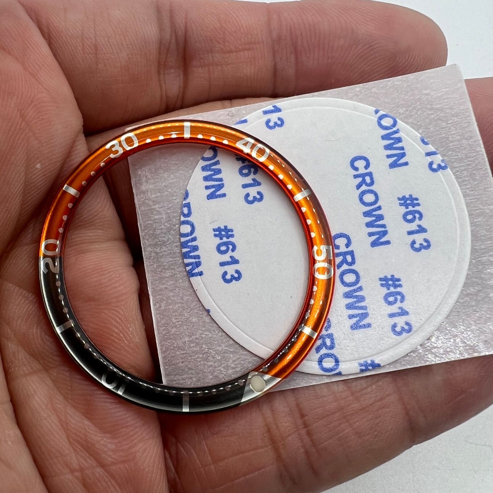 Upgrade Your Watch with the 39mm/32.2mm Orange Grey Circular Arc Bevel ...