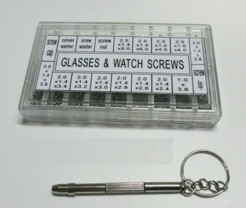 Essential 1000PCS Assorted Screws and Nuts Set for Watches, Eyeglasses ...