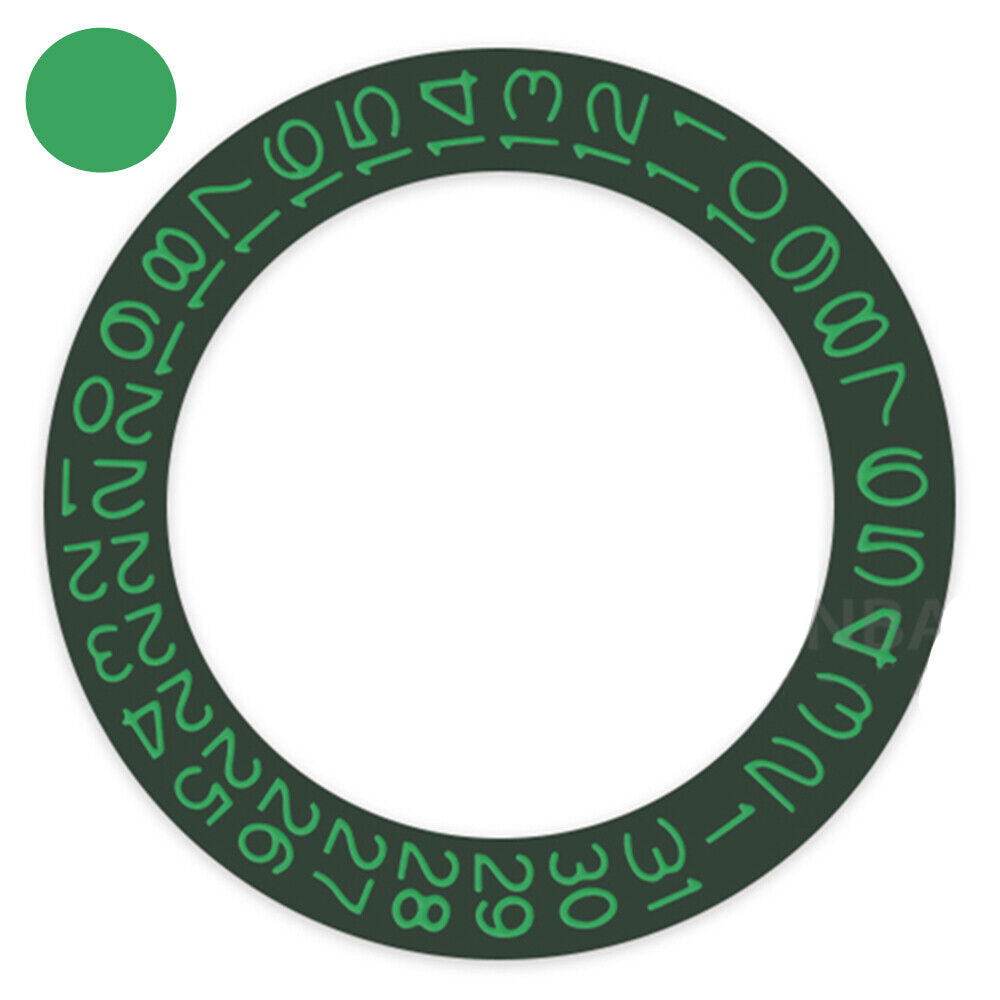 Dark Hunter Green Background Jade Green Font Date Wheel for Miyota NH3 ...