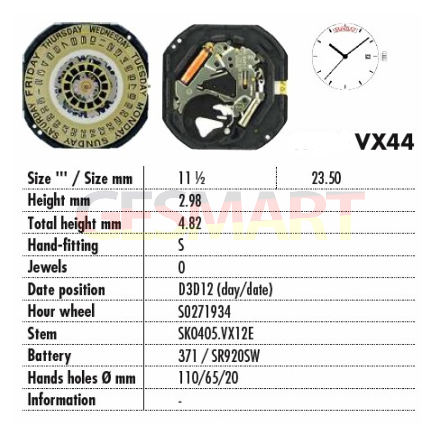 Hattori Epson TMI VX44 VX44E Quartz Movement Watch - Elegance Meets Pr ...