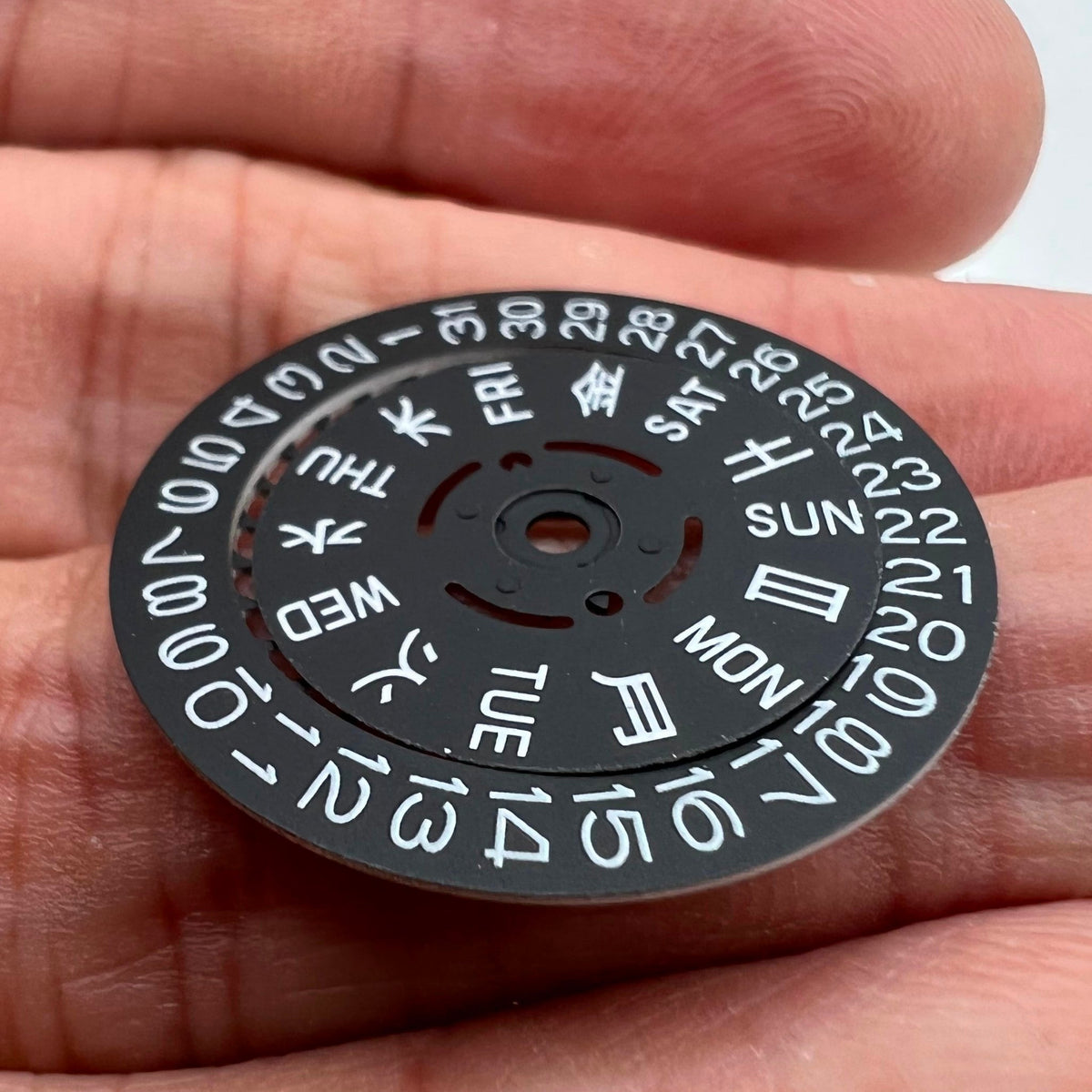 Blue Lume Black Date Disk Wheel Week Wheel for NH36 Movement ? Perfect ...
