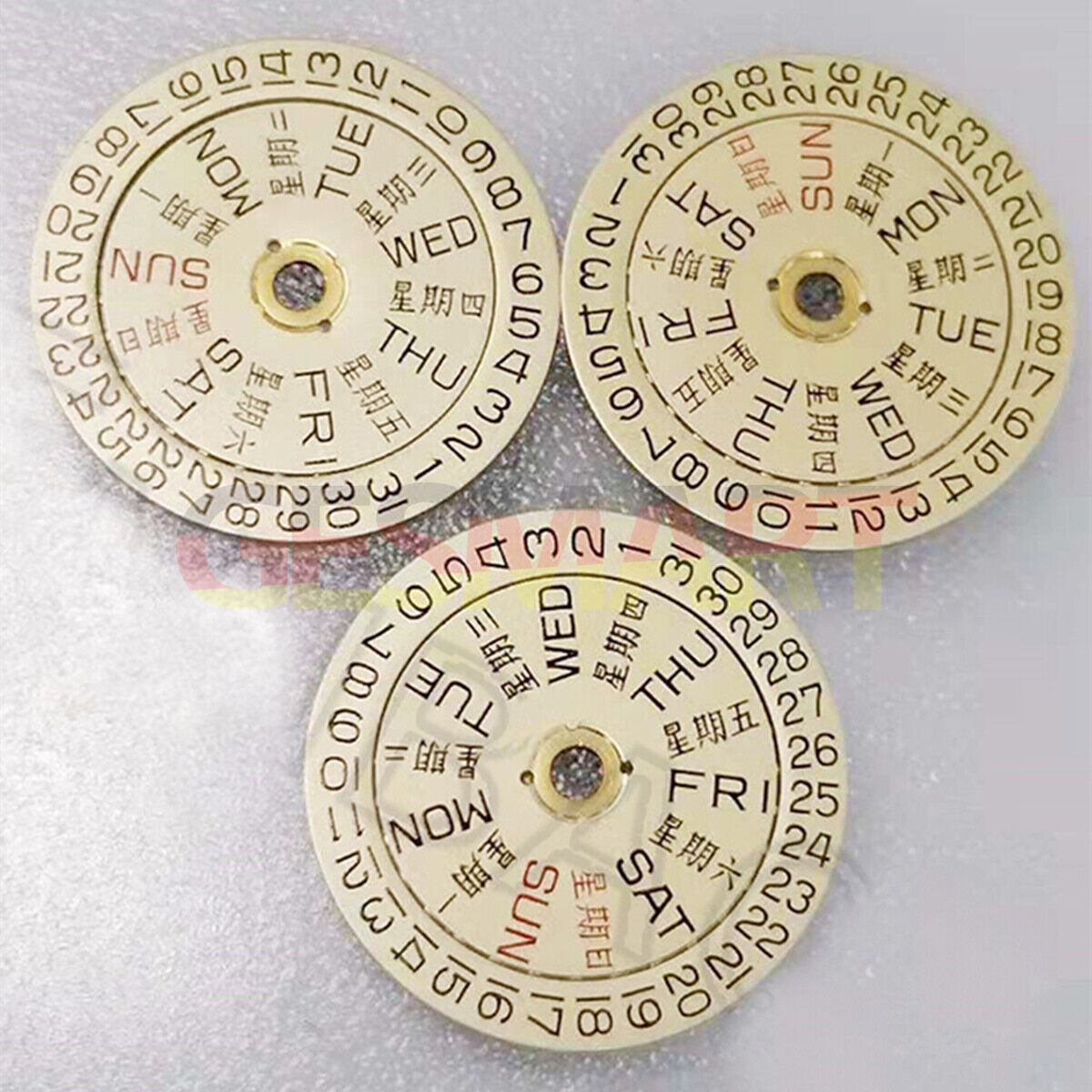 Original Yellow Week Wheel Date Wheel Overlay for ETA 2826 Movement Da ...