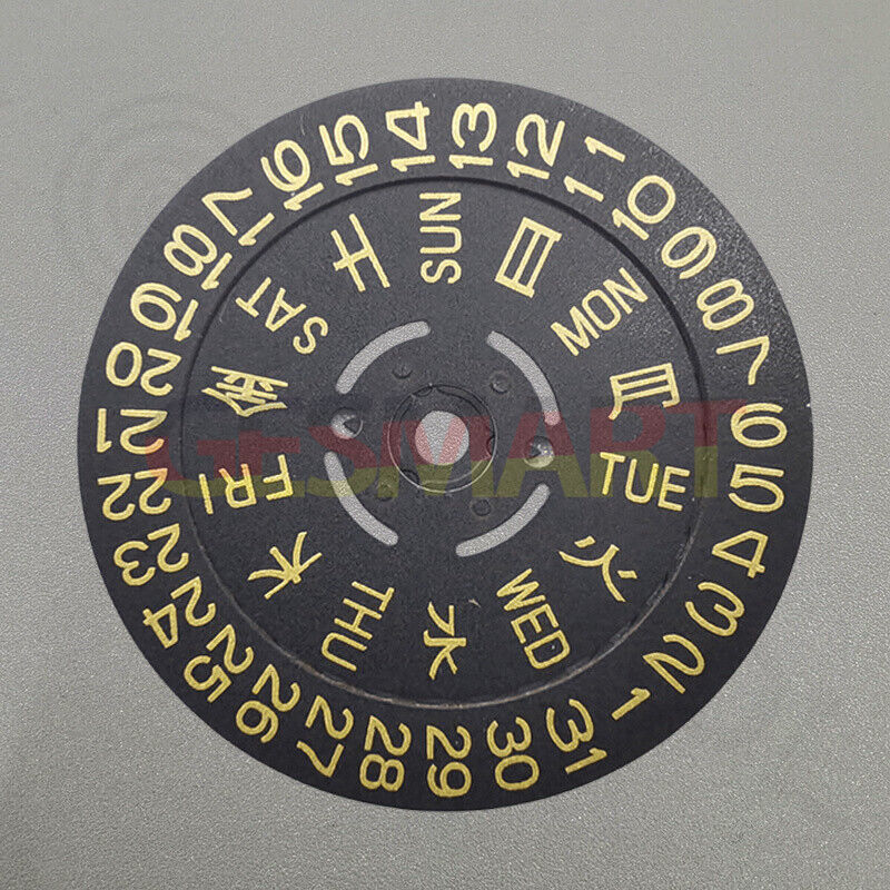 Premium Japanese/English Golden Font Black Date Disk Wheel Set for NH3 ...