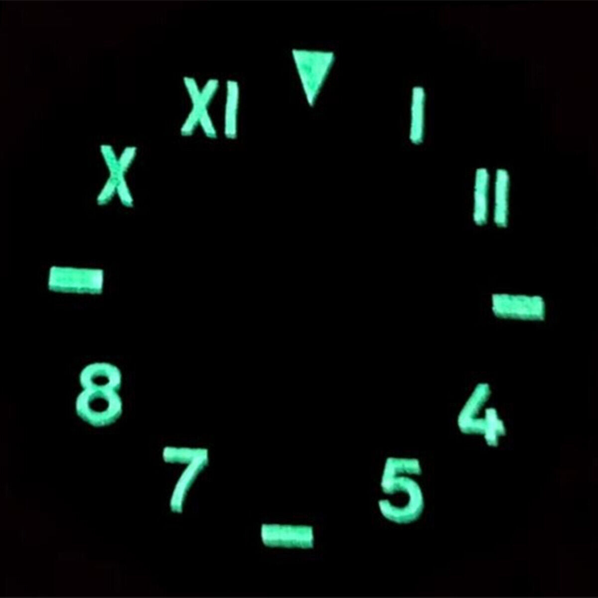 Premium 39mm Black Green Luminous Watch Dial for ETA 6497/6498 Movemen ...