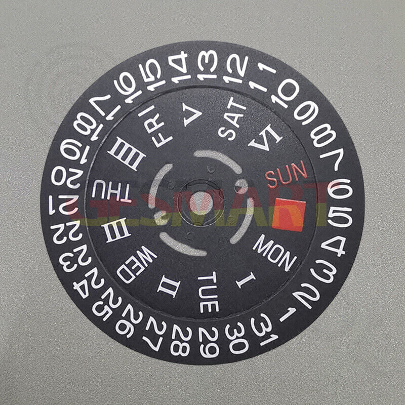 Roman/English Font Black Date Disk Wheel Week Wheel for Movement NH36 ...