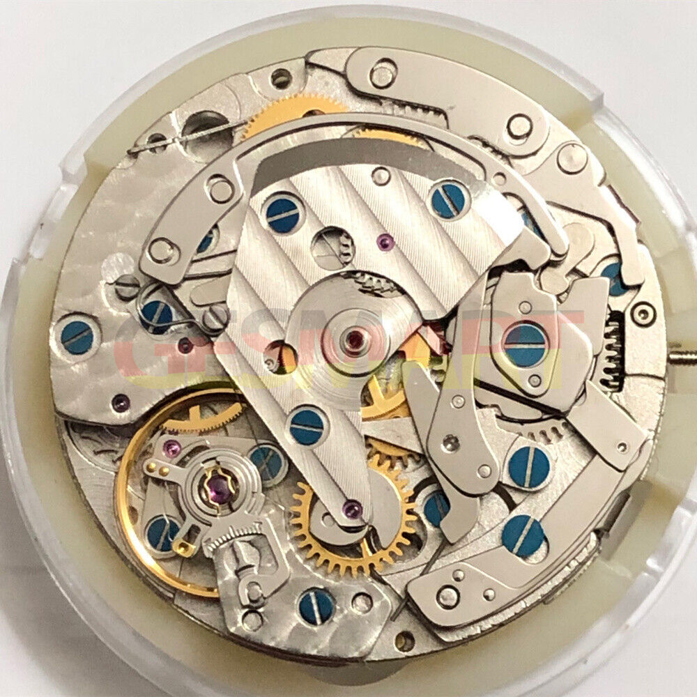 China SHANGHAI 7750 Black Automatic Mechanical Movement Day Date Small ...