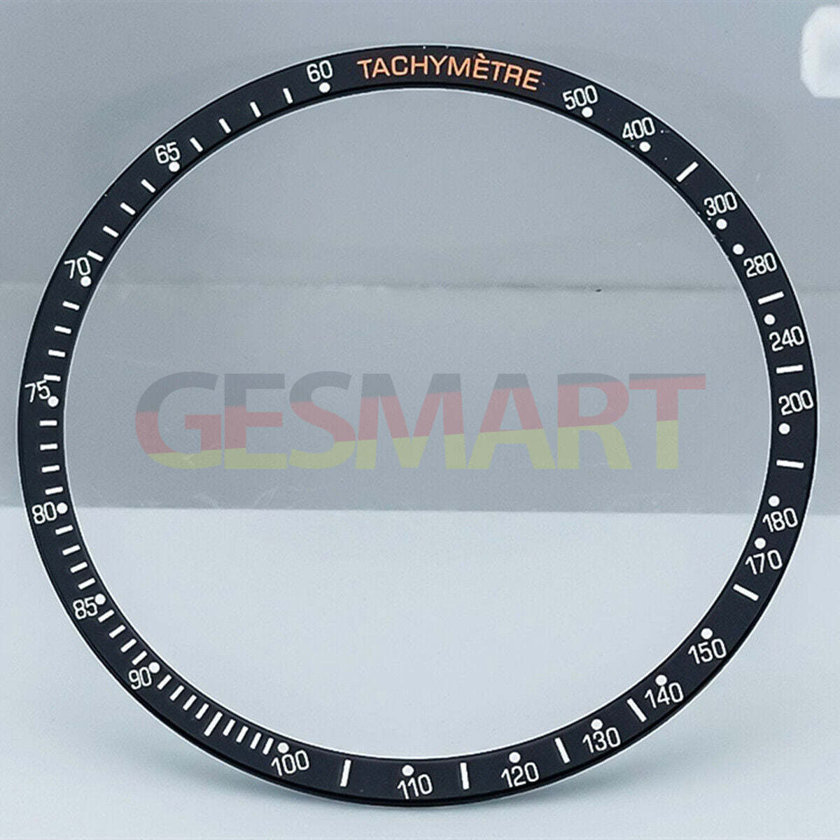 38.5mm Aluminum Alloy White Ring Black Font Watch Bezel for Omega Spee ...