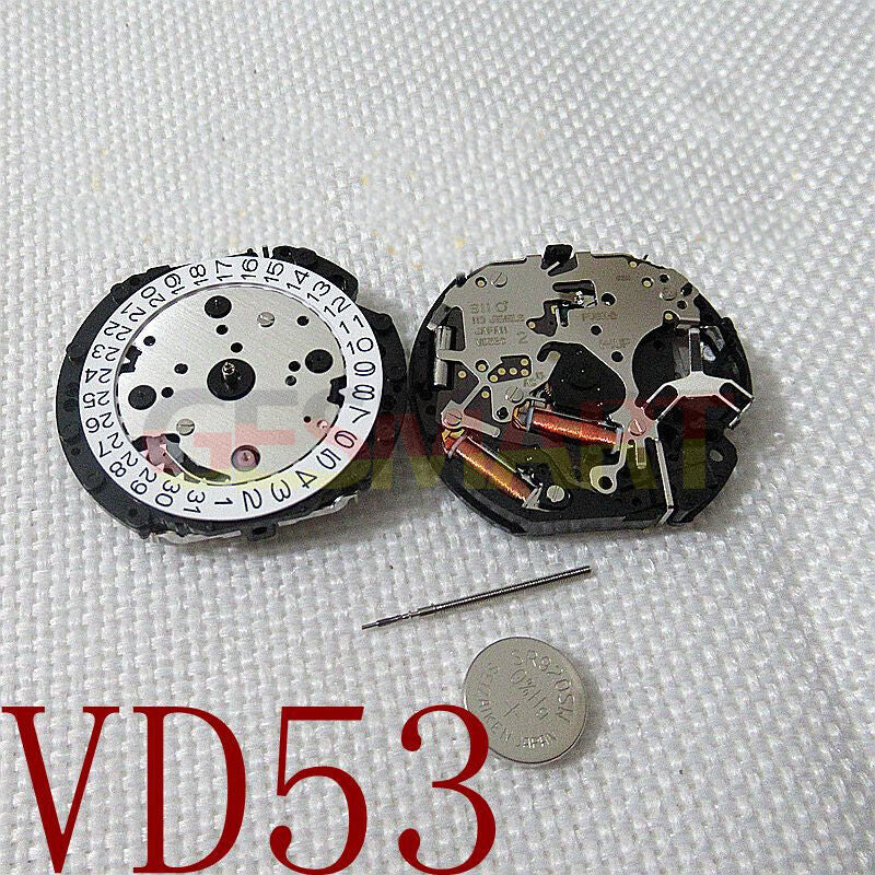 Hattori Epson TMI VD53 VD53C Quartz Watch Movement with Date at 3 ? Pr ...