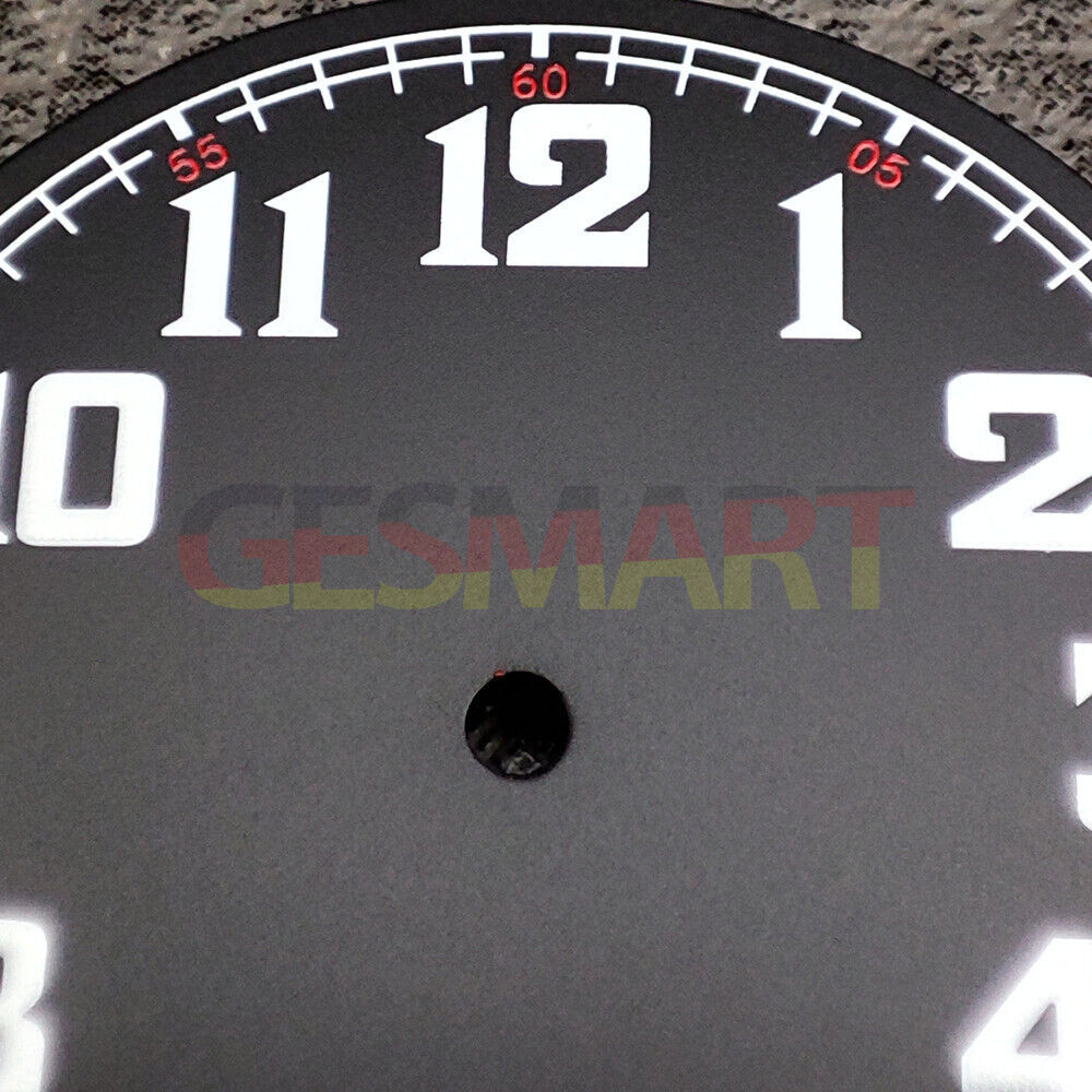 33.8mm Green Lume Black Pilot Numberal Waterproof Watch Dial for NH35 ...