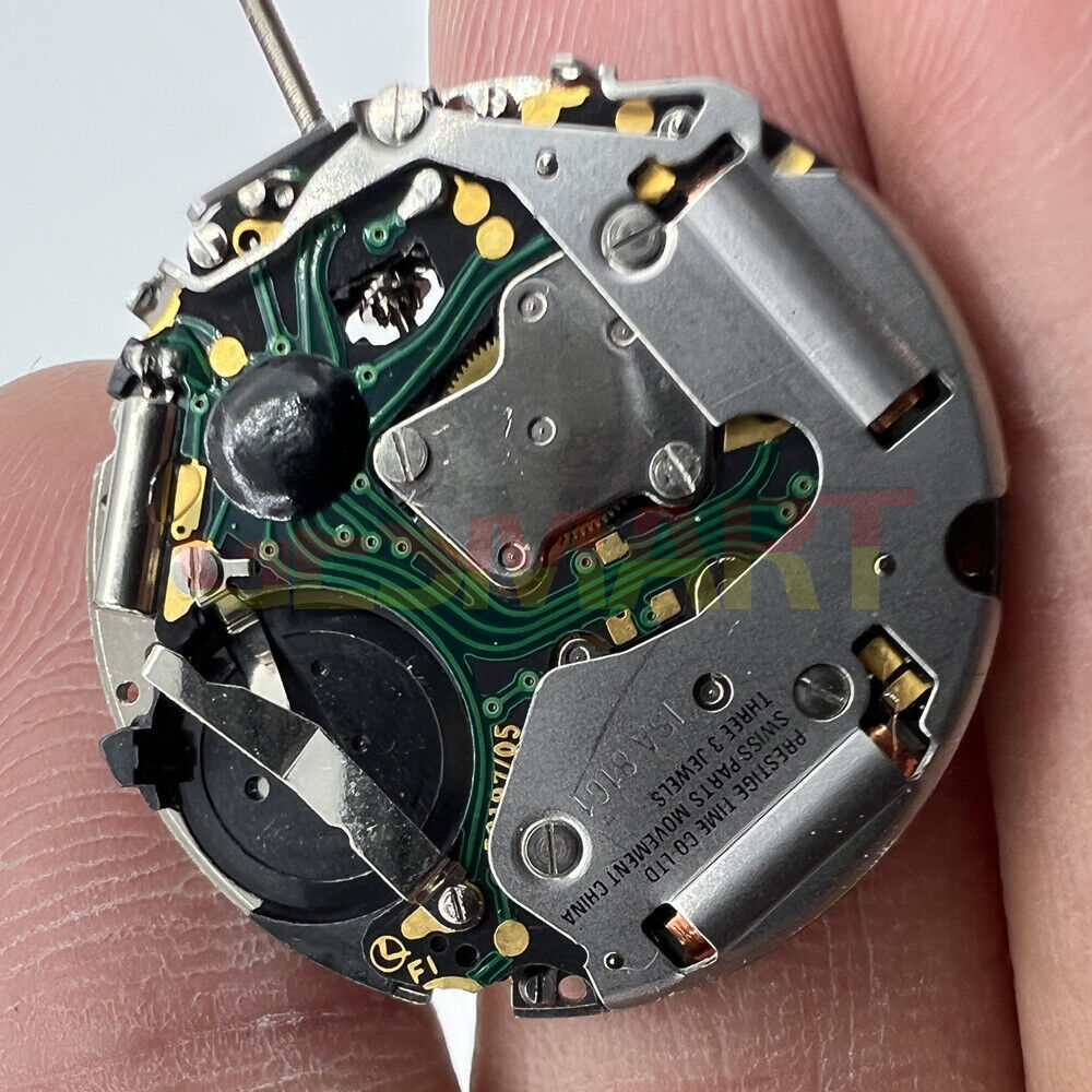 Genuine Swiss ISA 8161 Silver Quartz Watch Movement with Date Function ...