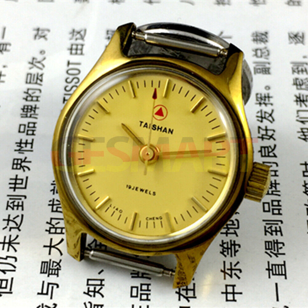 China Liaocheng TAISHAN Manual Mechanical Lady Watch 19 Jewels Golden ...